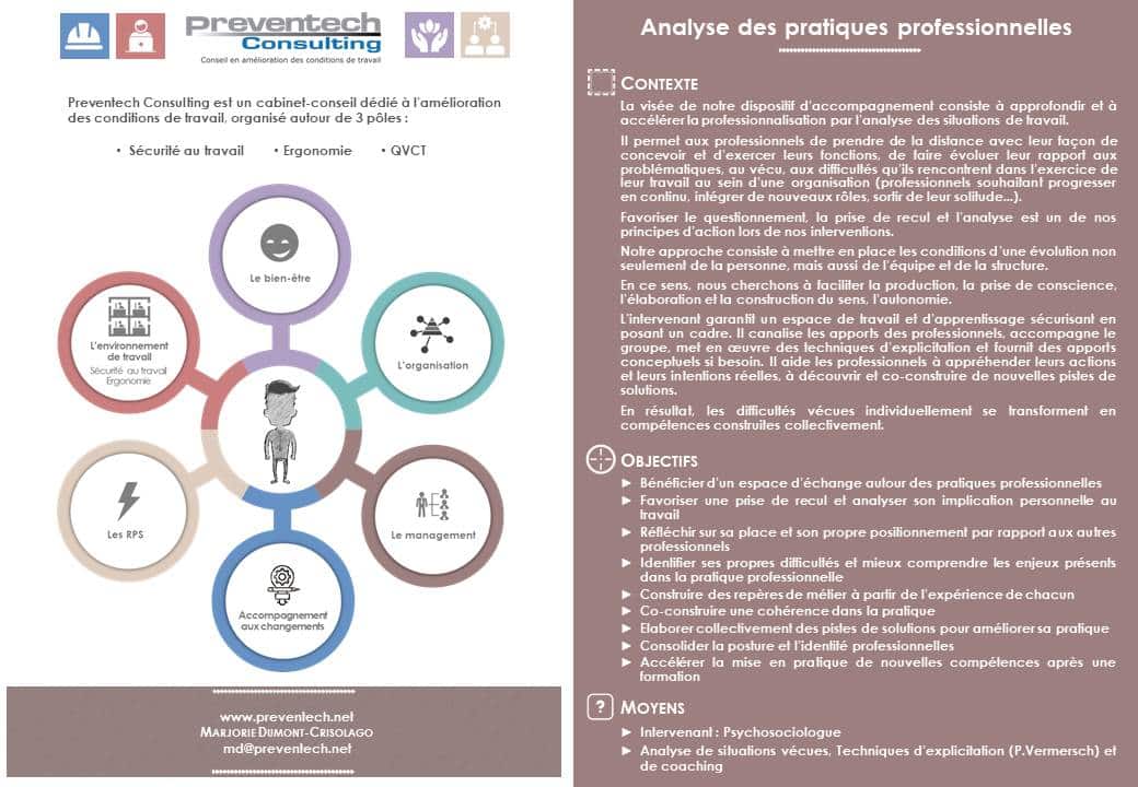 Analyse des pratiques professionnelles - Preventech Consulting
