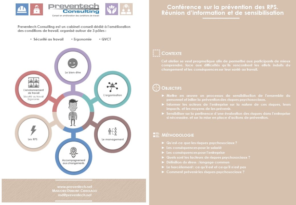 Conférence sur la prévention des risques psychosociaux - Preventech ...