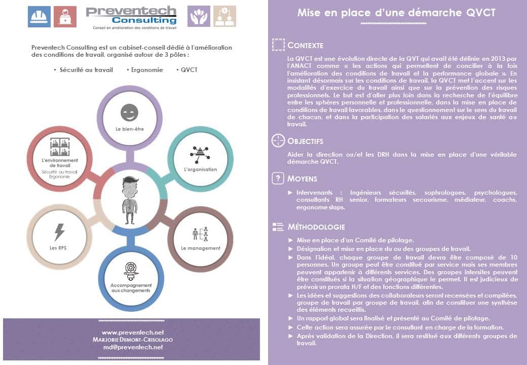 Mise en place d’une démarche QVCT - Preventech Consulting